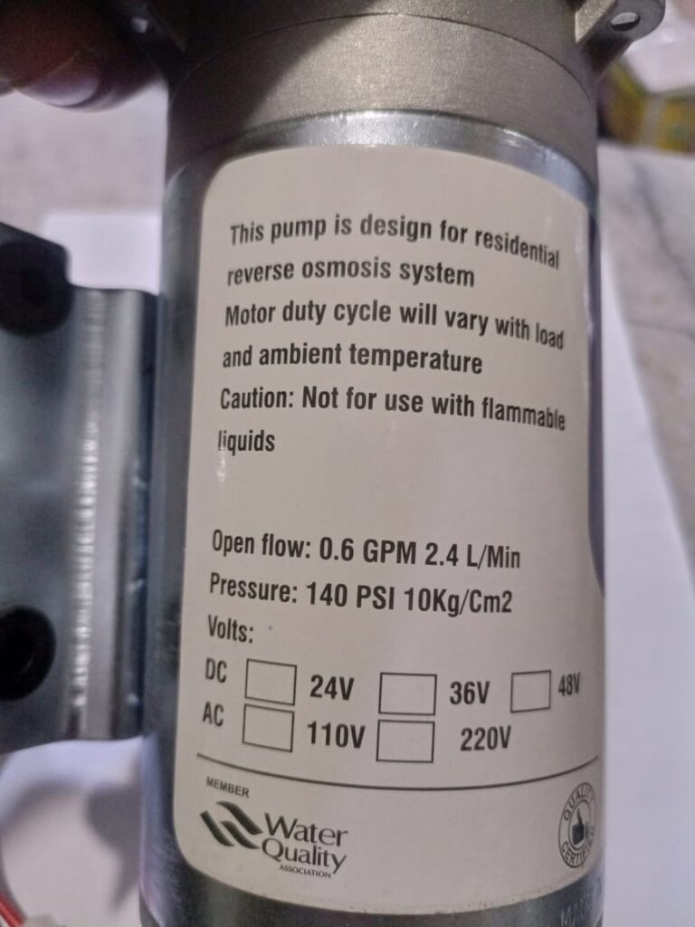 Booster Pump for 100-150 GPD membrane Empire made in taiwan - Iqbal